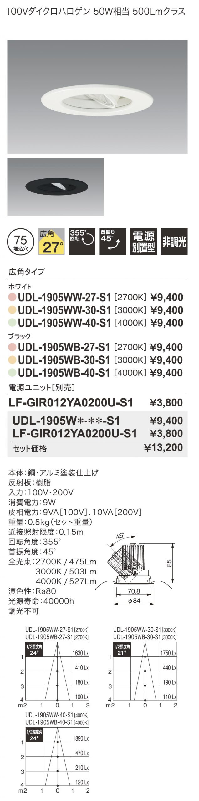 UDL-1905WB-30-S1 | 製品情報 | 株式会社ユニティ